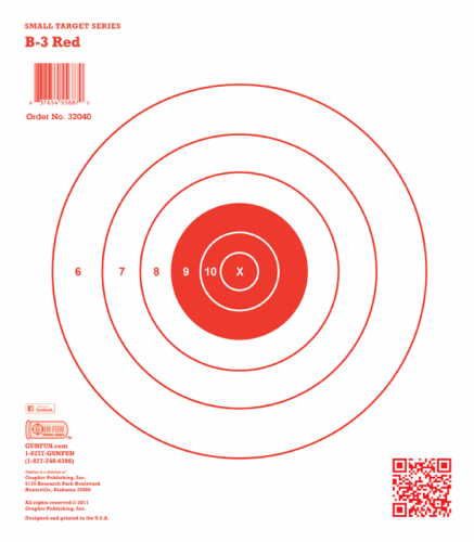 B-3 Red (32040) | GunFun Shooting Targets